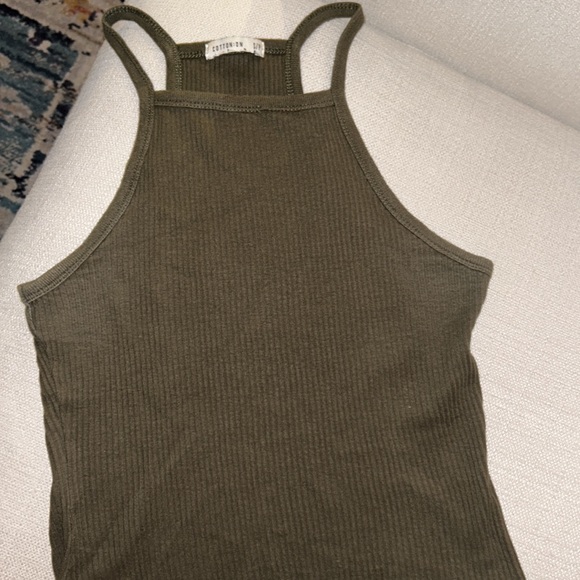 Cotton On | Tops | Small Green Ribbed Tank | Poshmark
